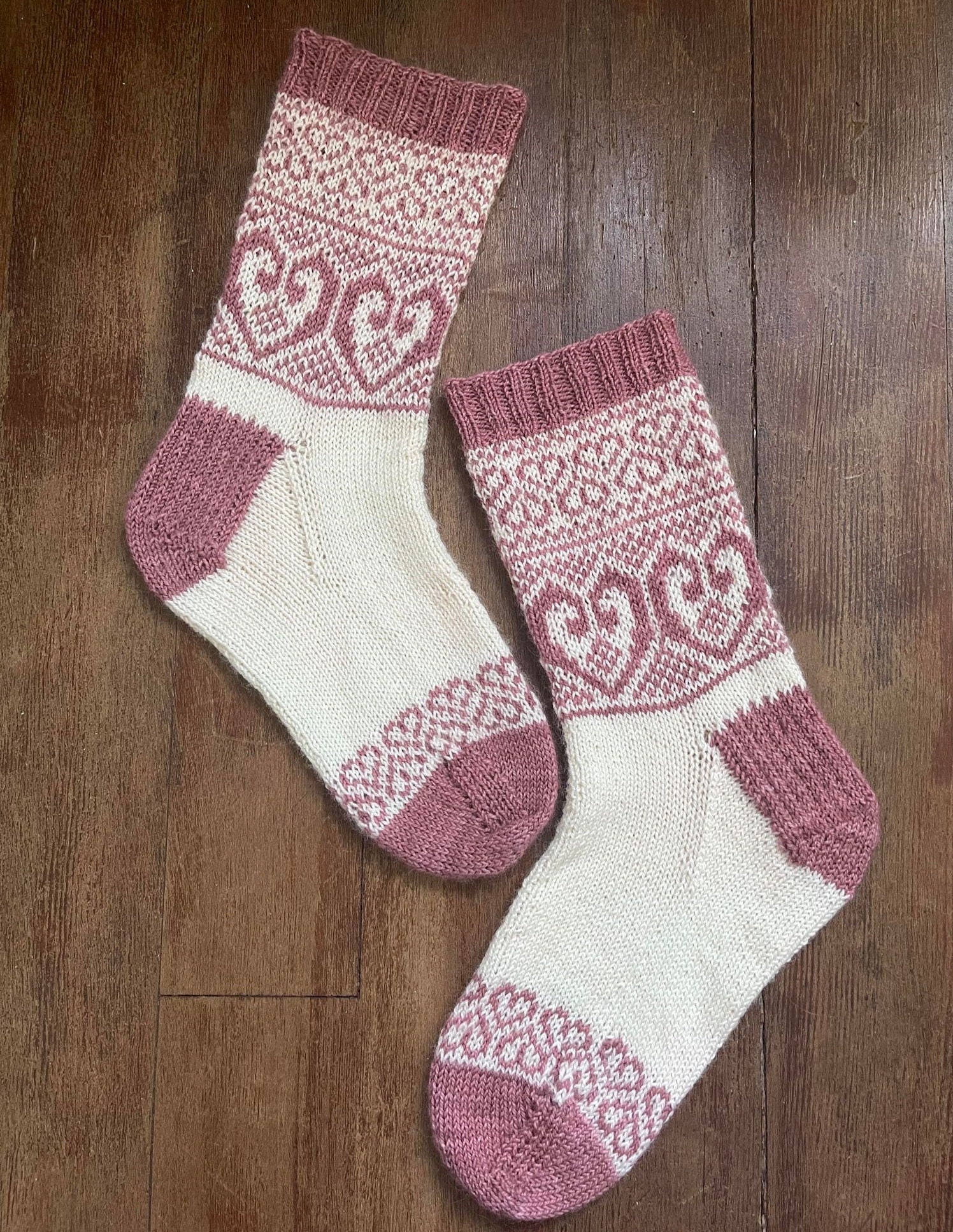 Queen of Hearts Knit Sock Pattern - Etsy