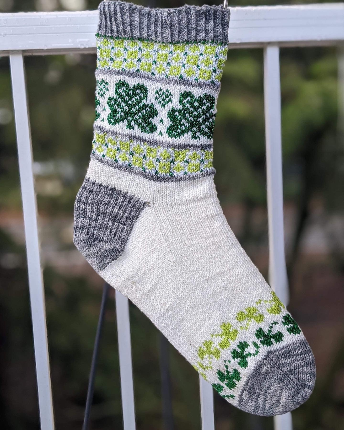 Lucky Shamrock Sock Pattern - Etsy