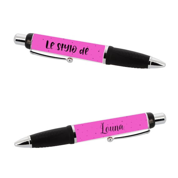 Stylo personnalisé avec prénom rose | Etsy
