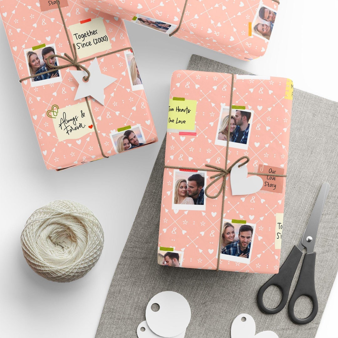 Custom Anniversary Gift Wrap - Unique Wrapping Paper With Photos ...