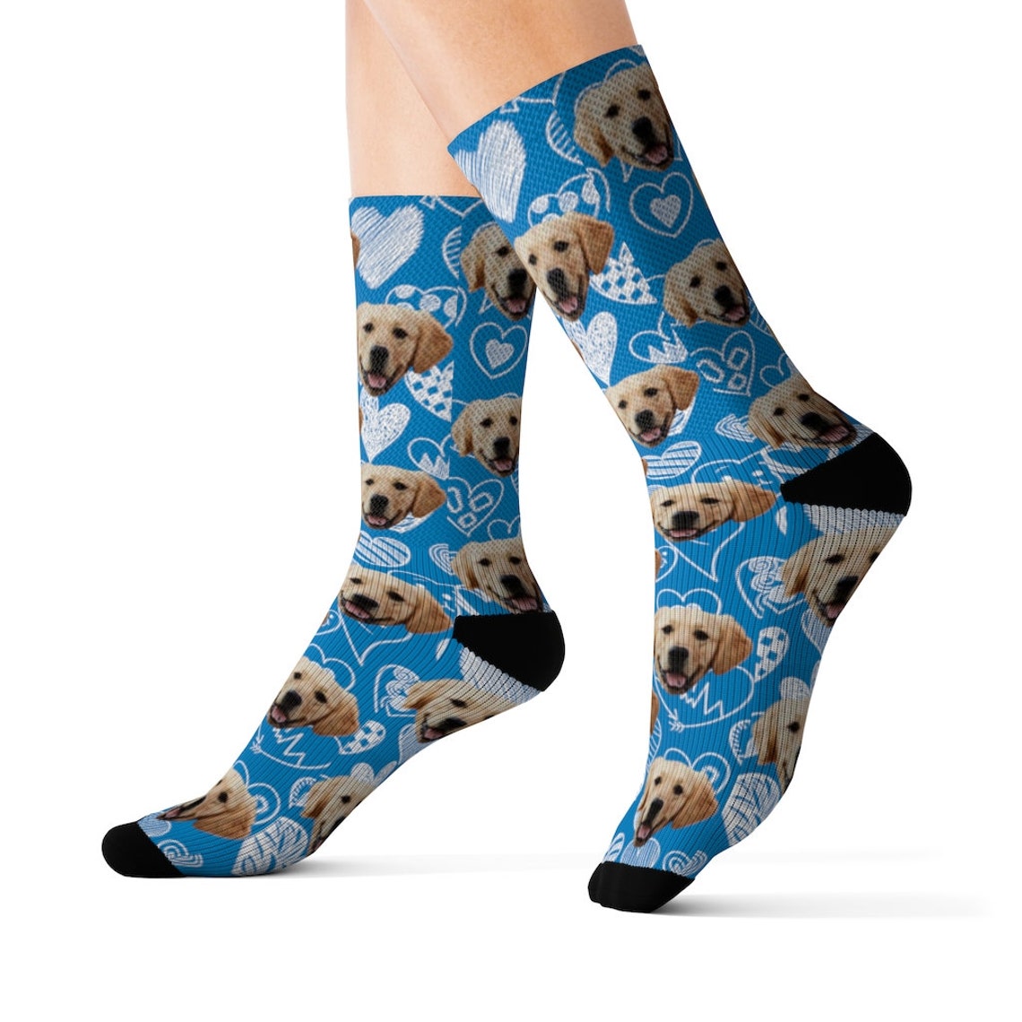 Personalized Dog Face Socks Doodle Love / Custom Dog Socks / Custom ...