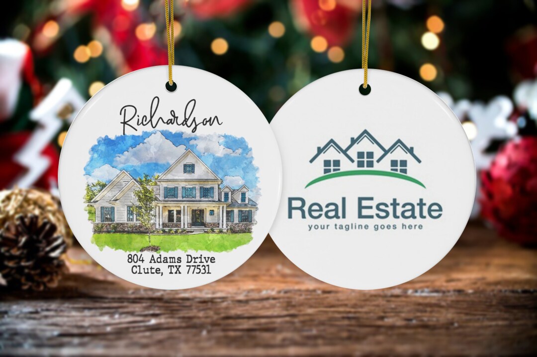 Realtors Gift/ Your House on Ornament/ Custom House Ornament for ...
