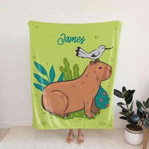Custom Capybara Blanket, Capybaras Chllin Blanket, Gift for Capybaras ...
