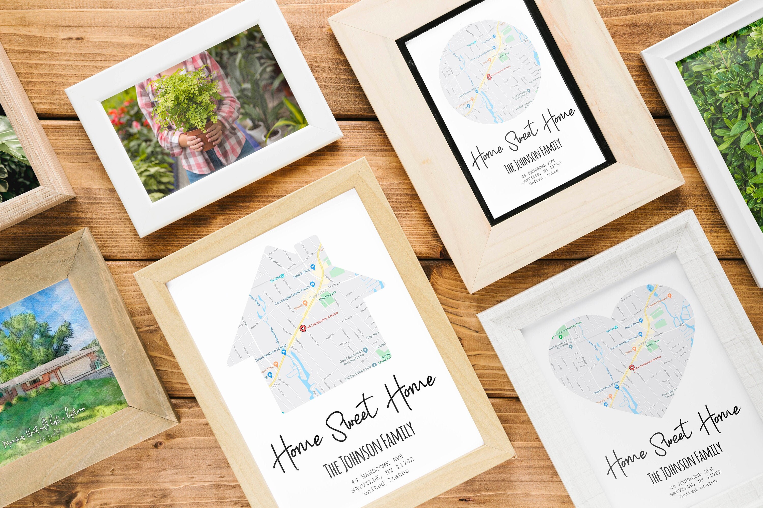 Personalized First Home Map Print Gift/ Home Sweet Home Poster | Etsy