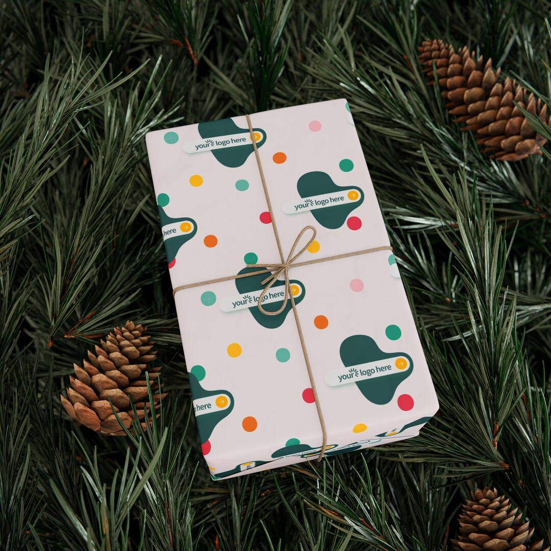 Custom Logo Wrapping Paper, Logo Client Gift Wrap, Personalized Logo ...