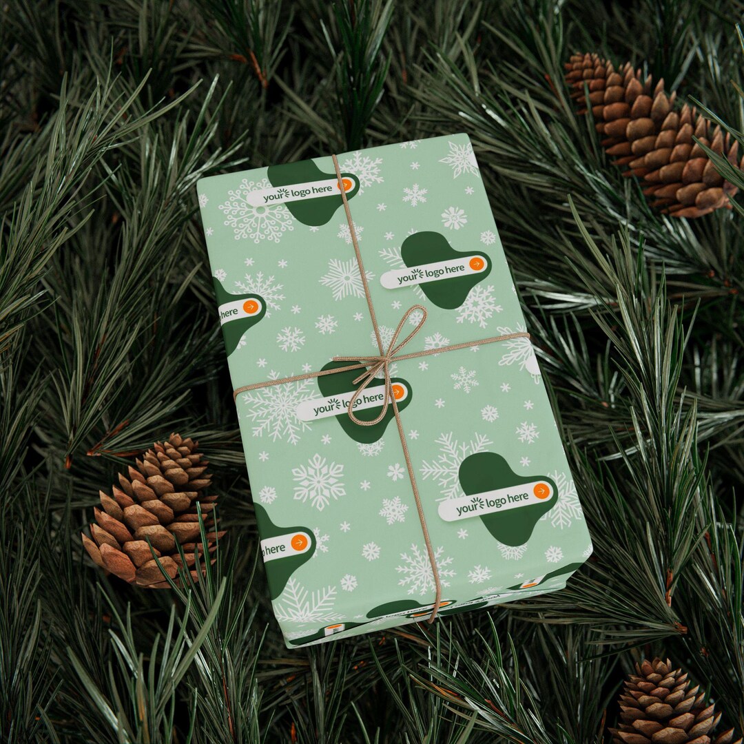 Custom Logo Wrapping Paper, Logo Client Gift Wrap, Personalized Logo ...