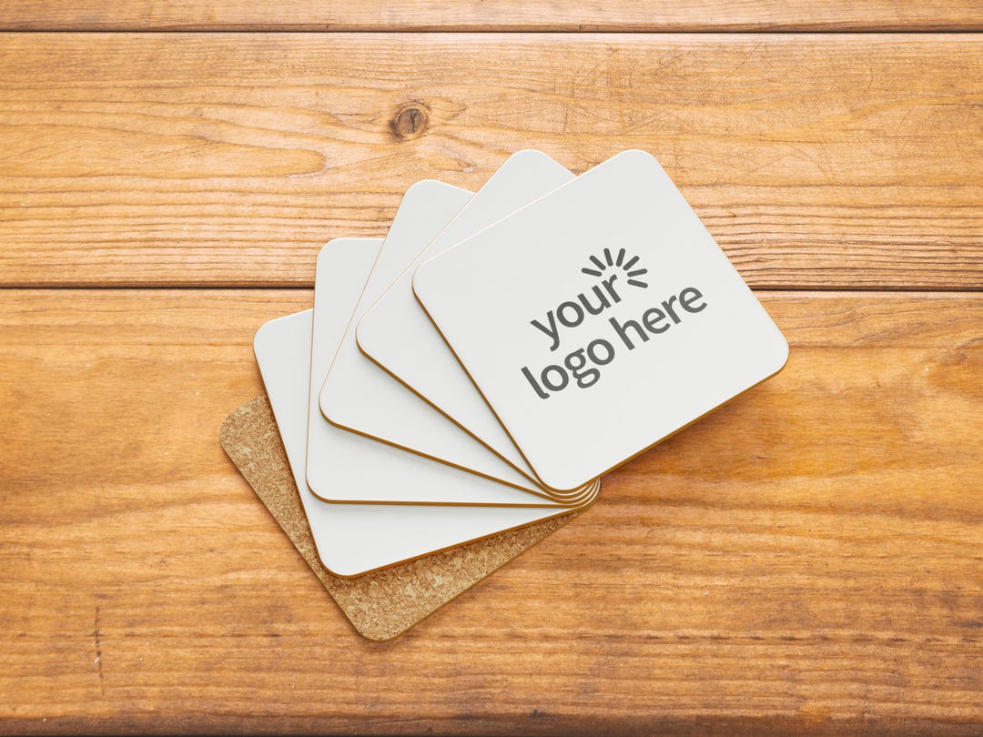 Logo Coaster, Company Gift, Office Gift, Custom Logo Coaster, Custom ...