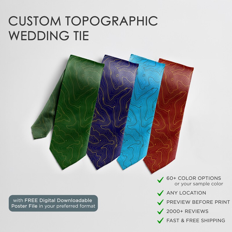 Topographical Map - Etsy