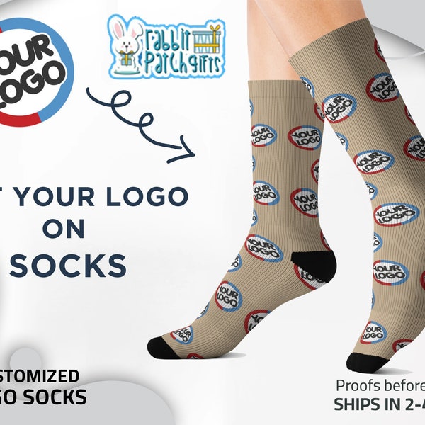 Custom Logo Mens Socks - Etsy