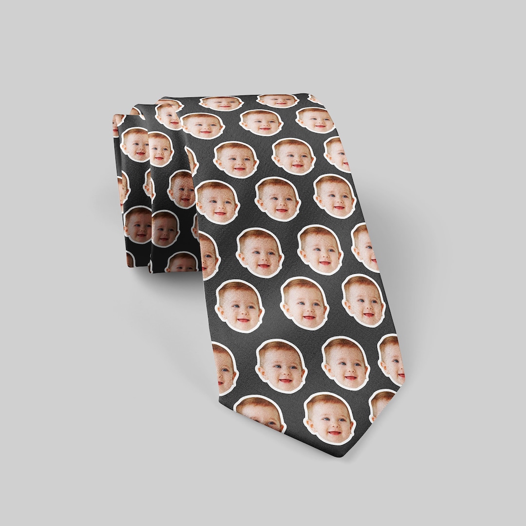 Custom Photo Tie, Personalized Face Photo Tie, Personalized Ties ...