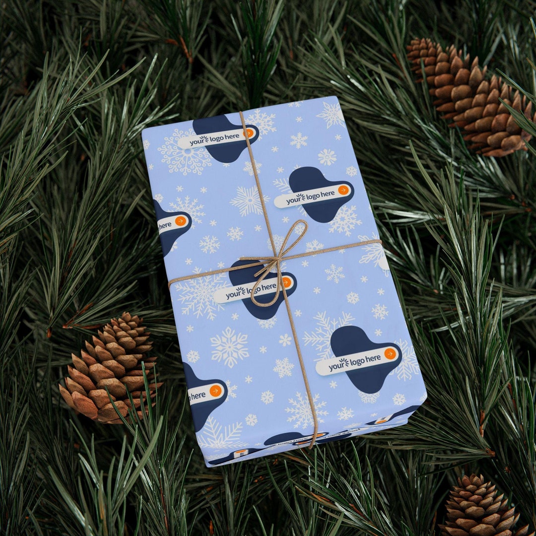 Custom Logo Wrapping Paper, Logo Client Gift Wrap, Personalized Logo ...