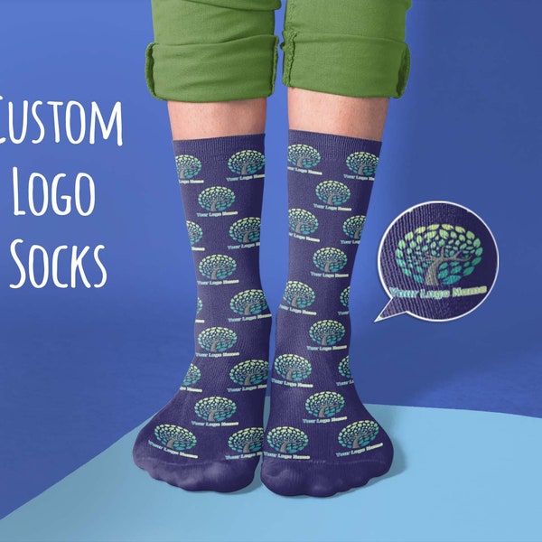 Custom Logo Socks - Etsy