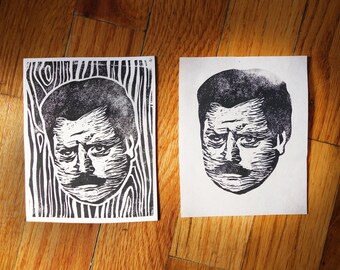 Ron Swanson & Dwight Schrute Handshake Poster Fan Art Parks - Etsy