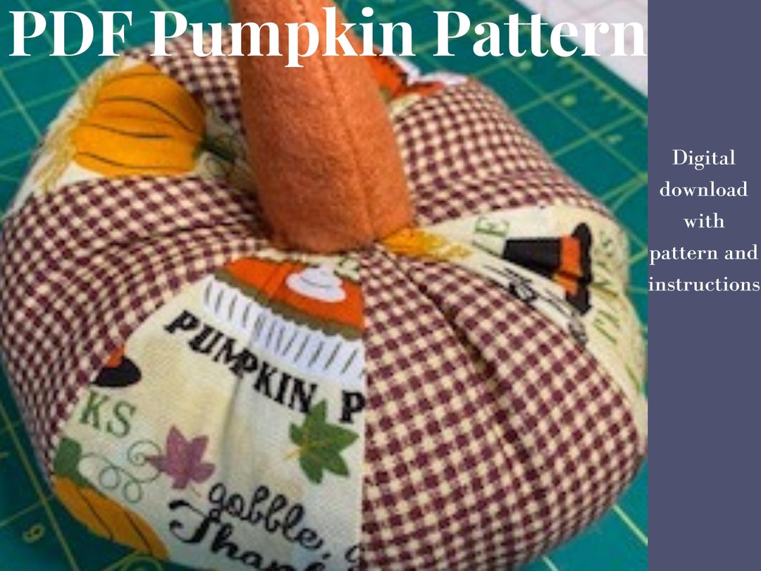 Pumpkin Sewing Pattern, PDF Sewing Instructions, Fall Decorations ...