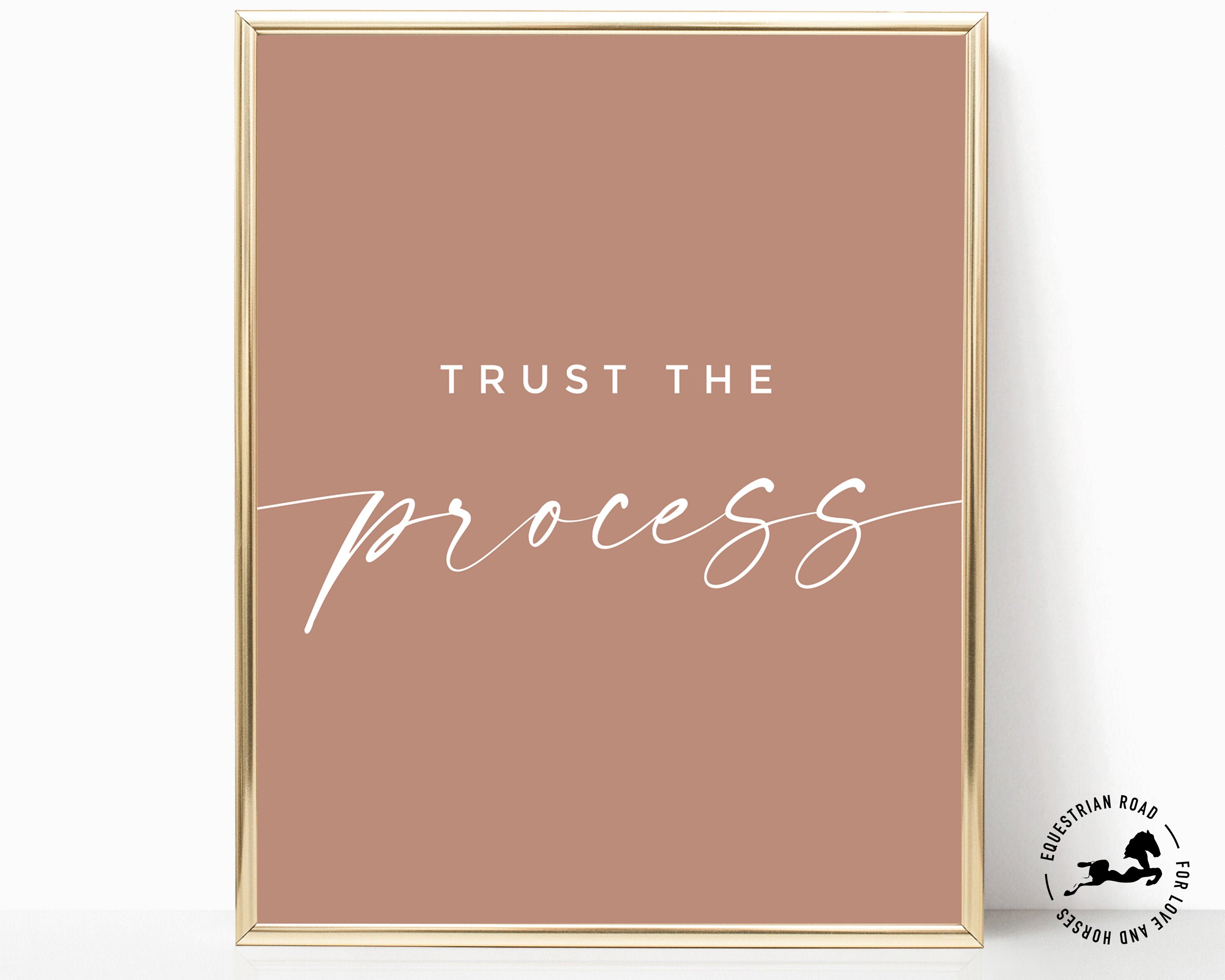 Trust the Process - Have Faith - Take Daily Action - Inspirational Wall ...