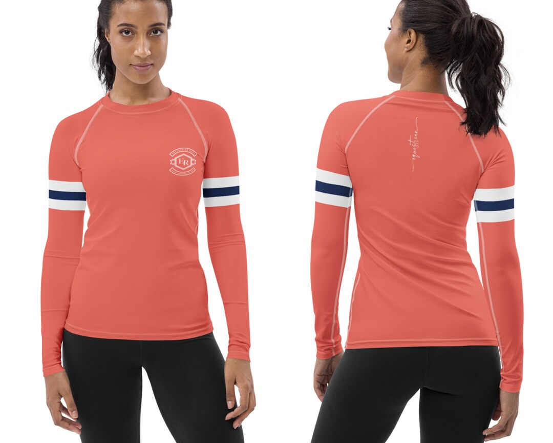 Women's Equestrian Sunshirt, Orange Horseback Riding Shirt, Coral - Etsy