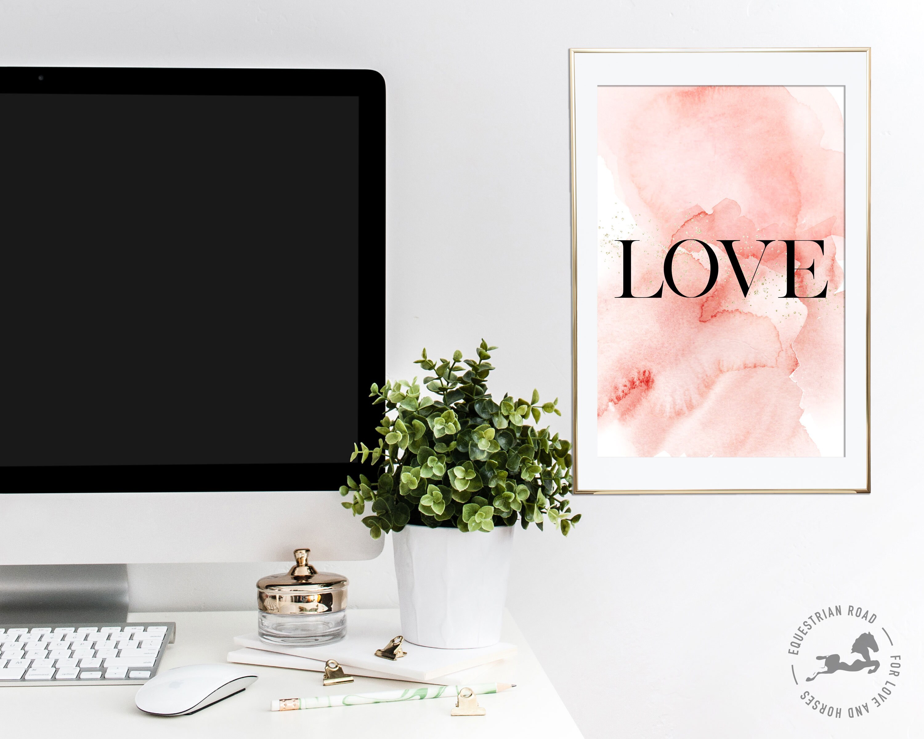 Love Print Watercolour Art Bedroom Art Wall Art Girly - Etsy