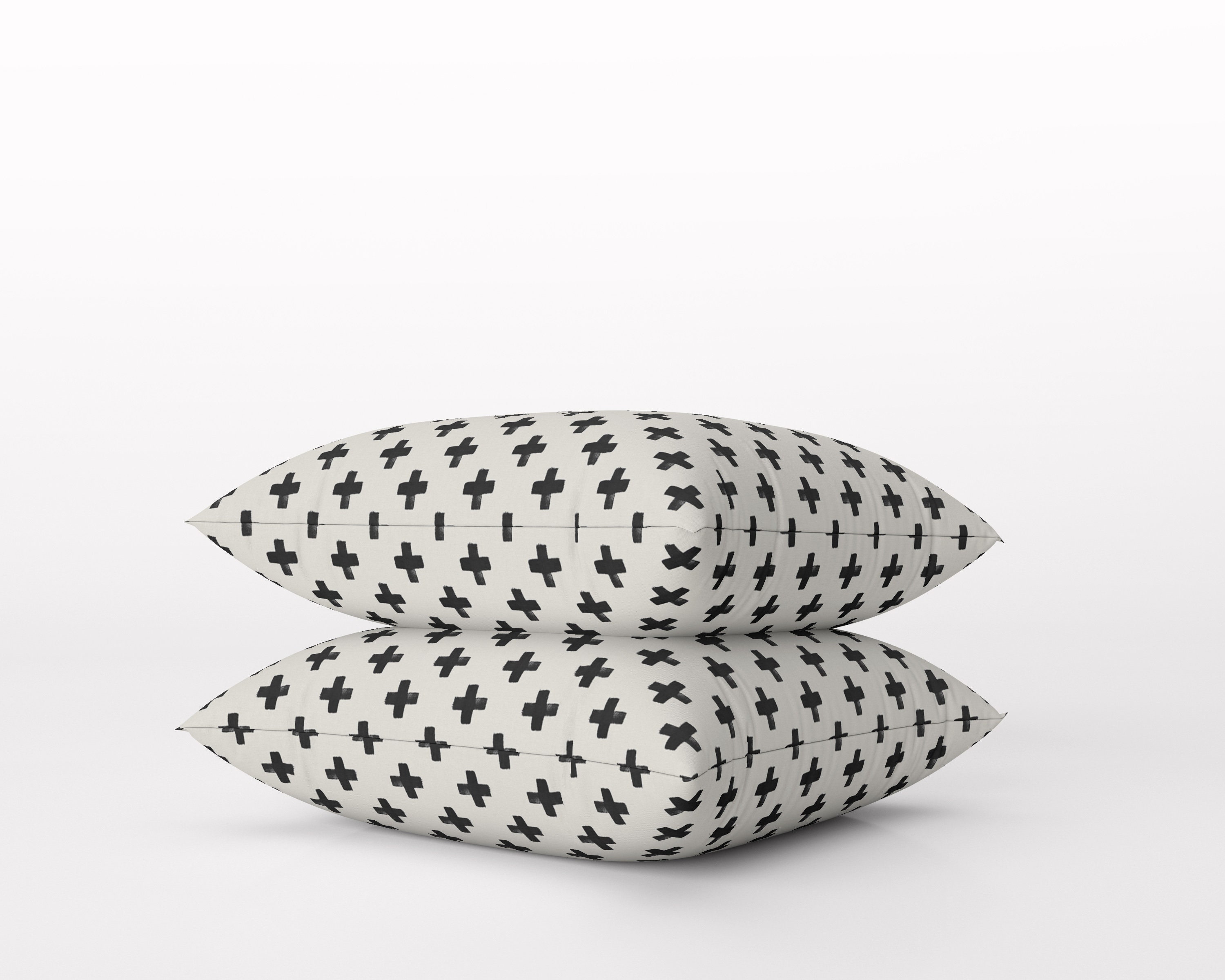 Swiss Cross Print Pillow Cover, Modern Decorative Pillow Cover ...