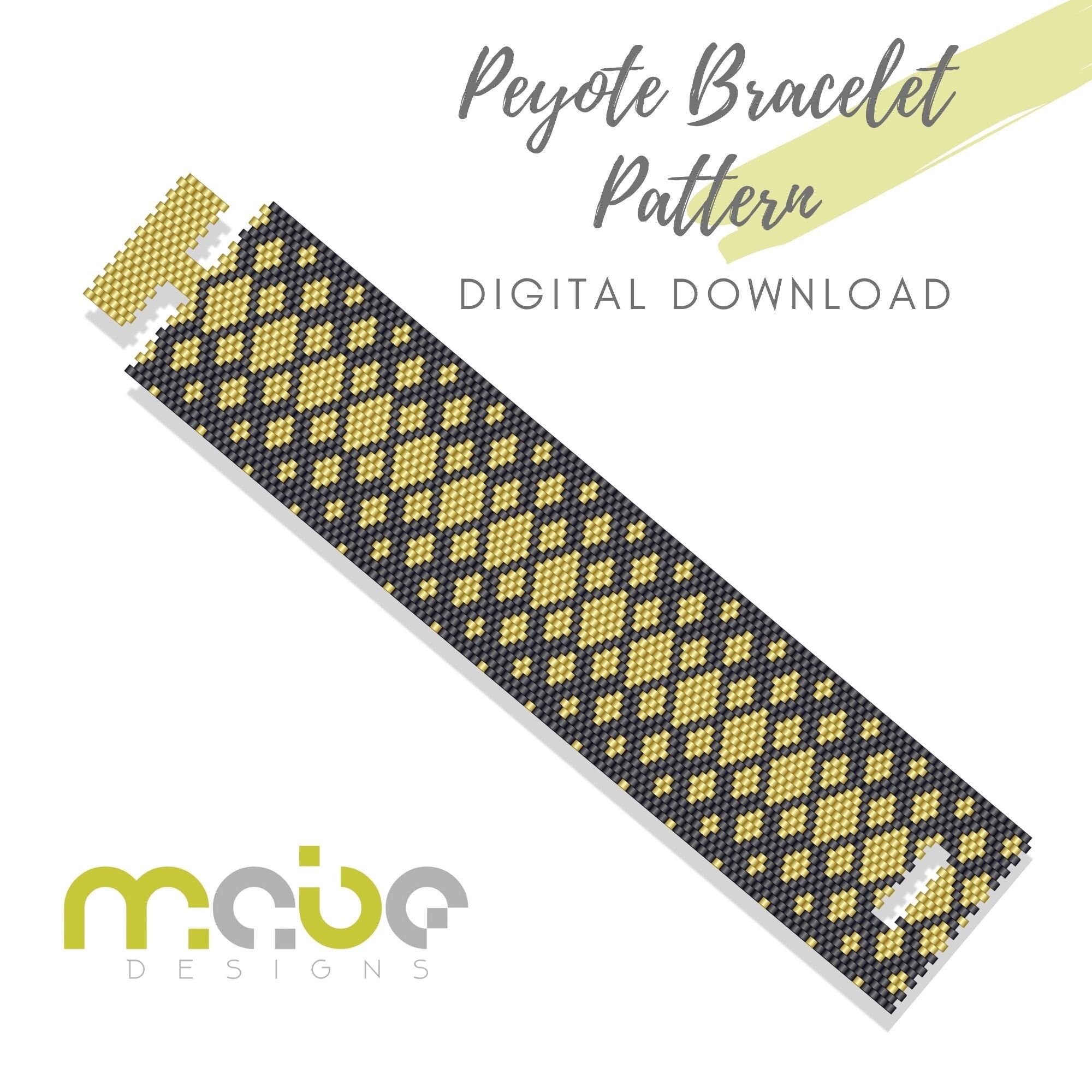 Peyote Stitch Bracelet Pattern, Miyuki Beaded Bracelet, Seed Bead ...