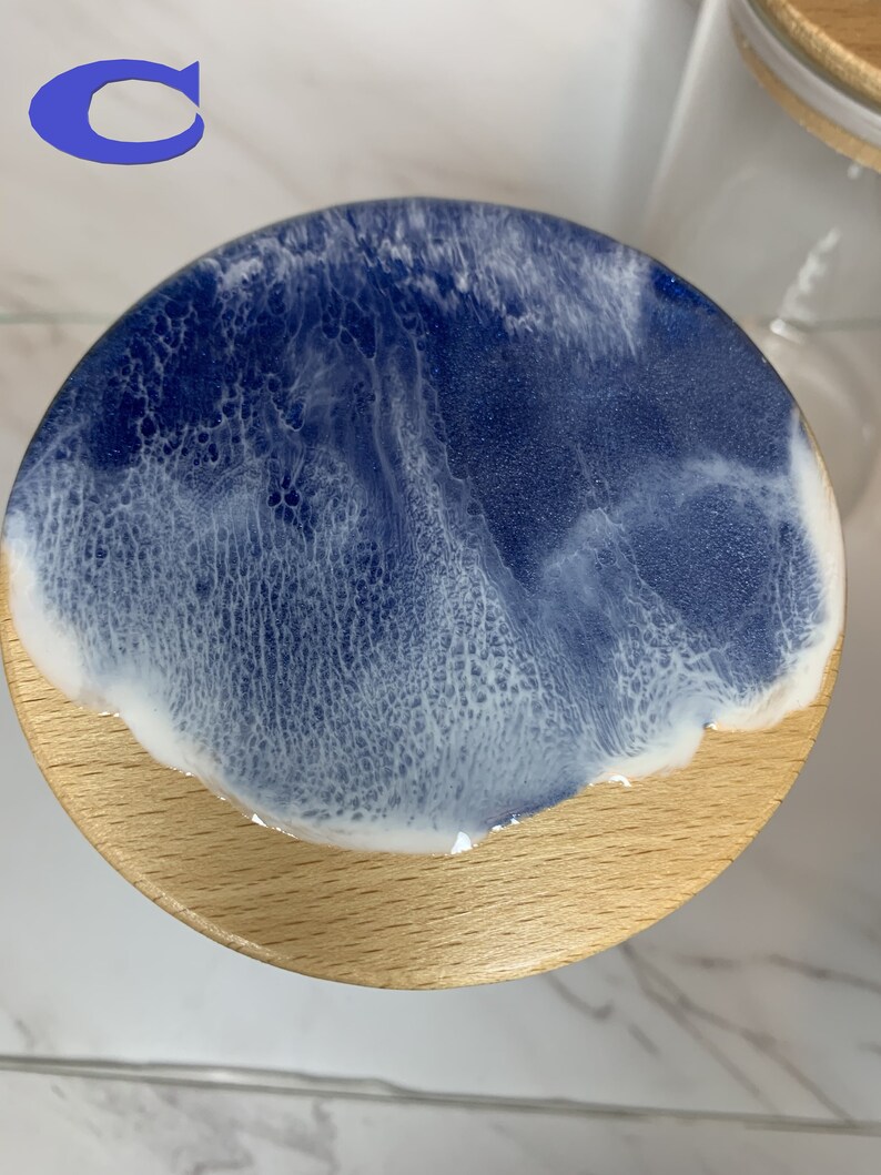 Beach Resin Glass Cylinder Canister - Etsy