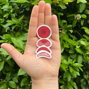Sickle Cell Anemia Sticker, Red Blood Cell Sticker, Decal, Clear ...