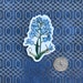Blue Flower Sticker Clear Sticker - Etsy