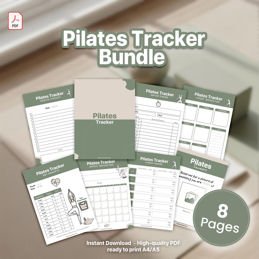 Pilates Posture Journal Printable | Improve Alignment & Core Strength ...