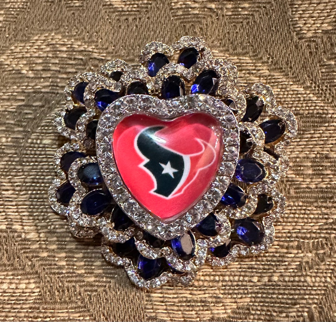 Texans Bling Pin Brooch - Etsy