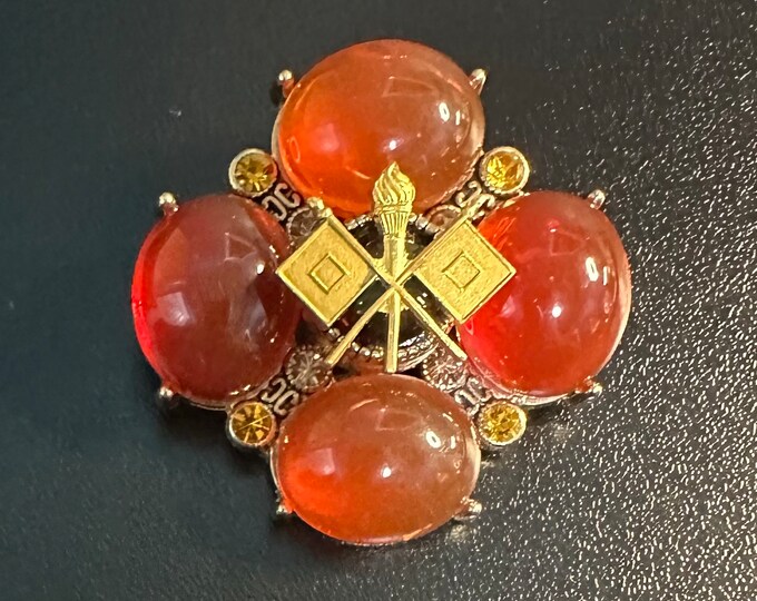 US Army Signal Corps Bling Pin Brooch - Etsy