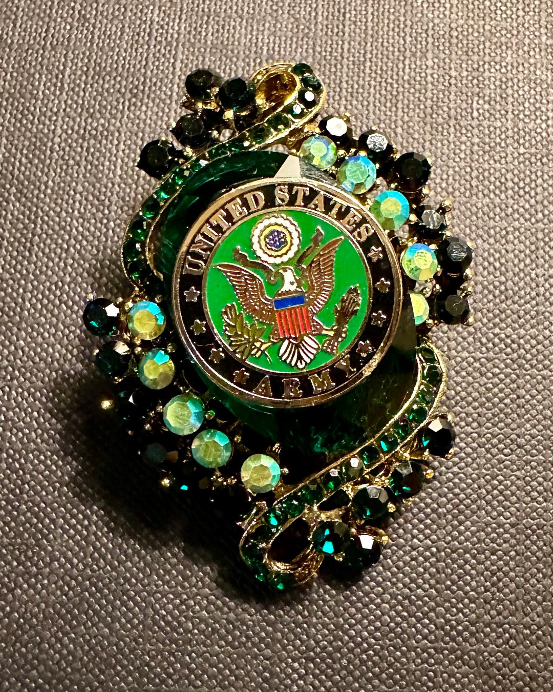 US Army Bling Pin Brooch - Etsy