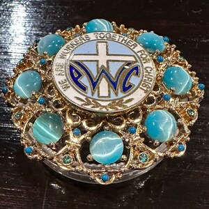 PWOC Protestant Women of the Chapel Bling Pin Brooch - Etsy