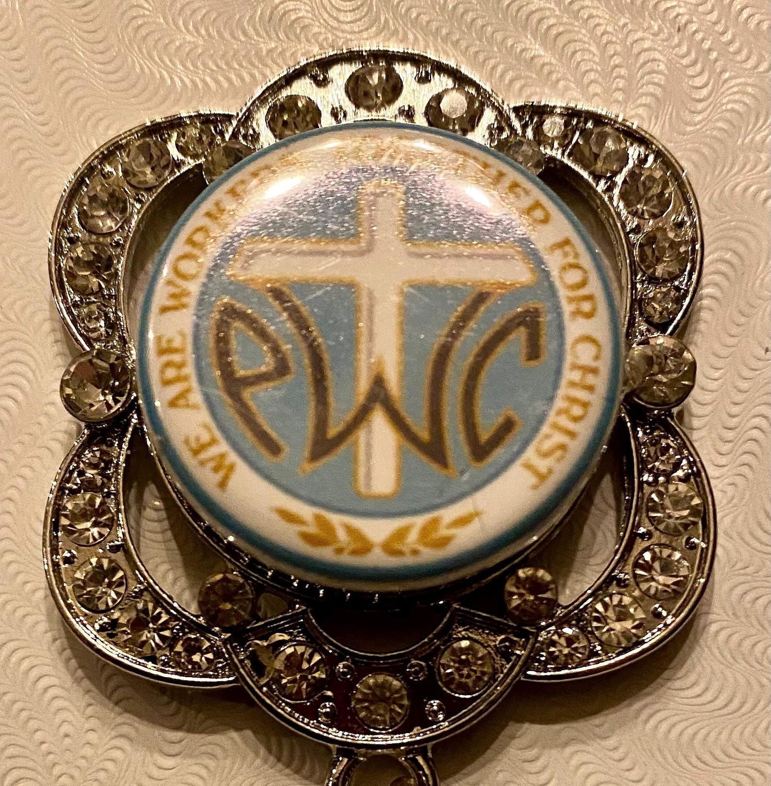PWOC Protestant Women of the Chapel Bling Pin - Etsy
