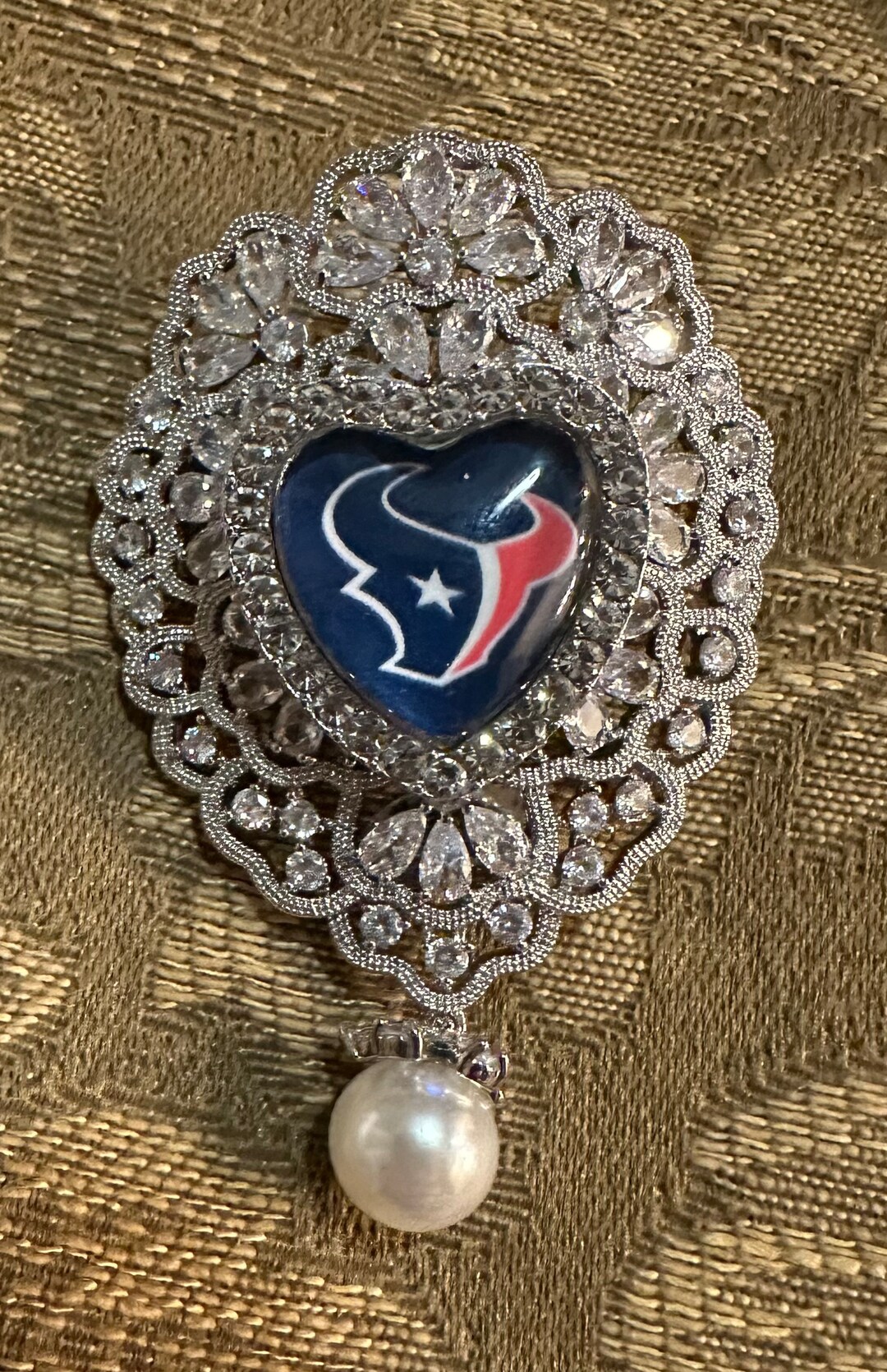 Texans Bling Pin Brooch - Etsy