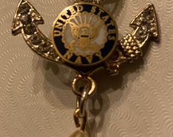Navy Pin | Etsy