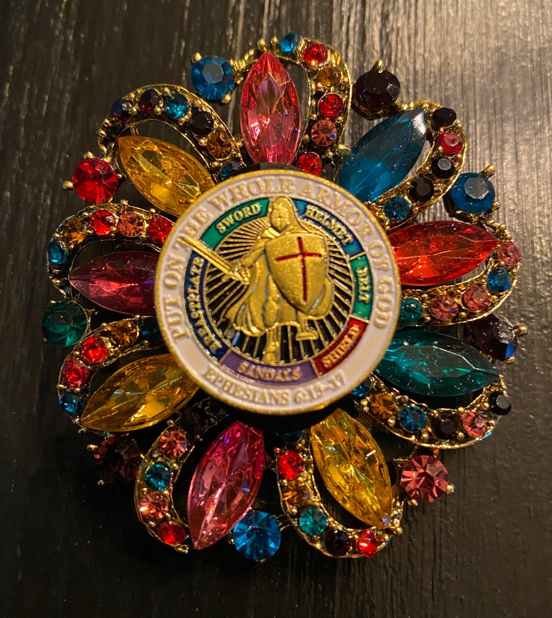 Armor of God Bling Pin Brooch - Etsy