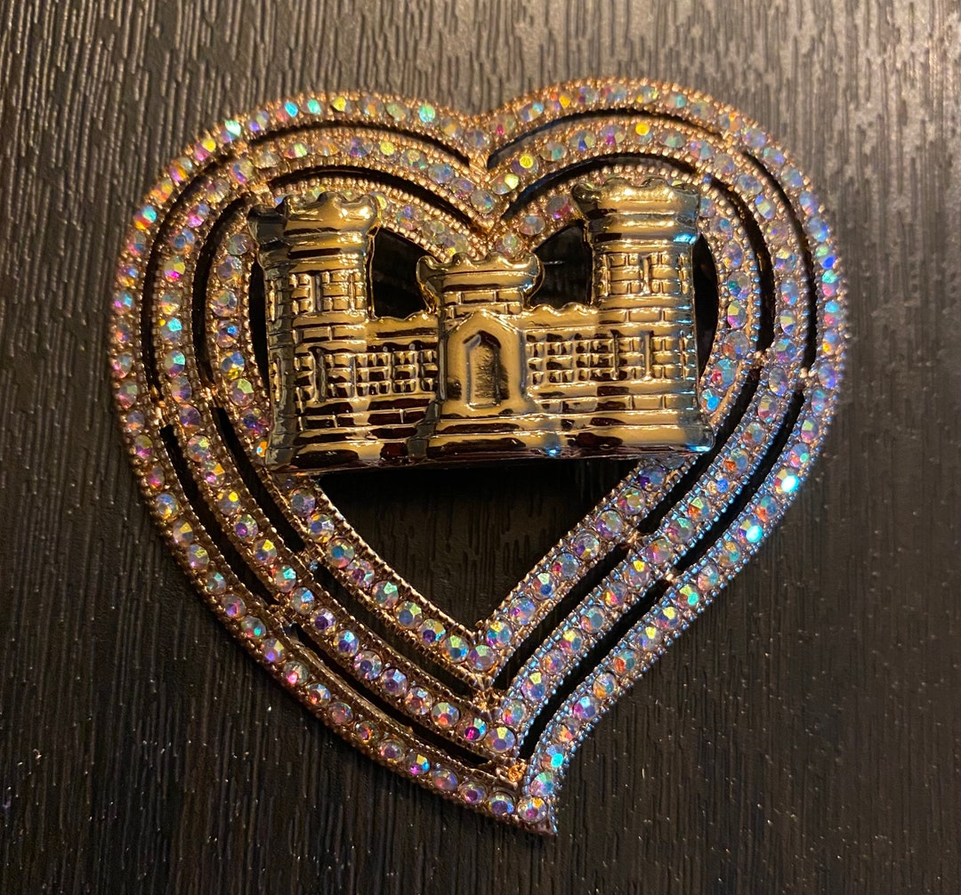 US Army Engineers Bling Pin Brooch - Etsy