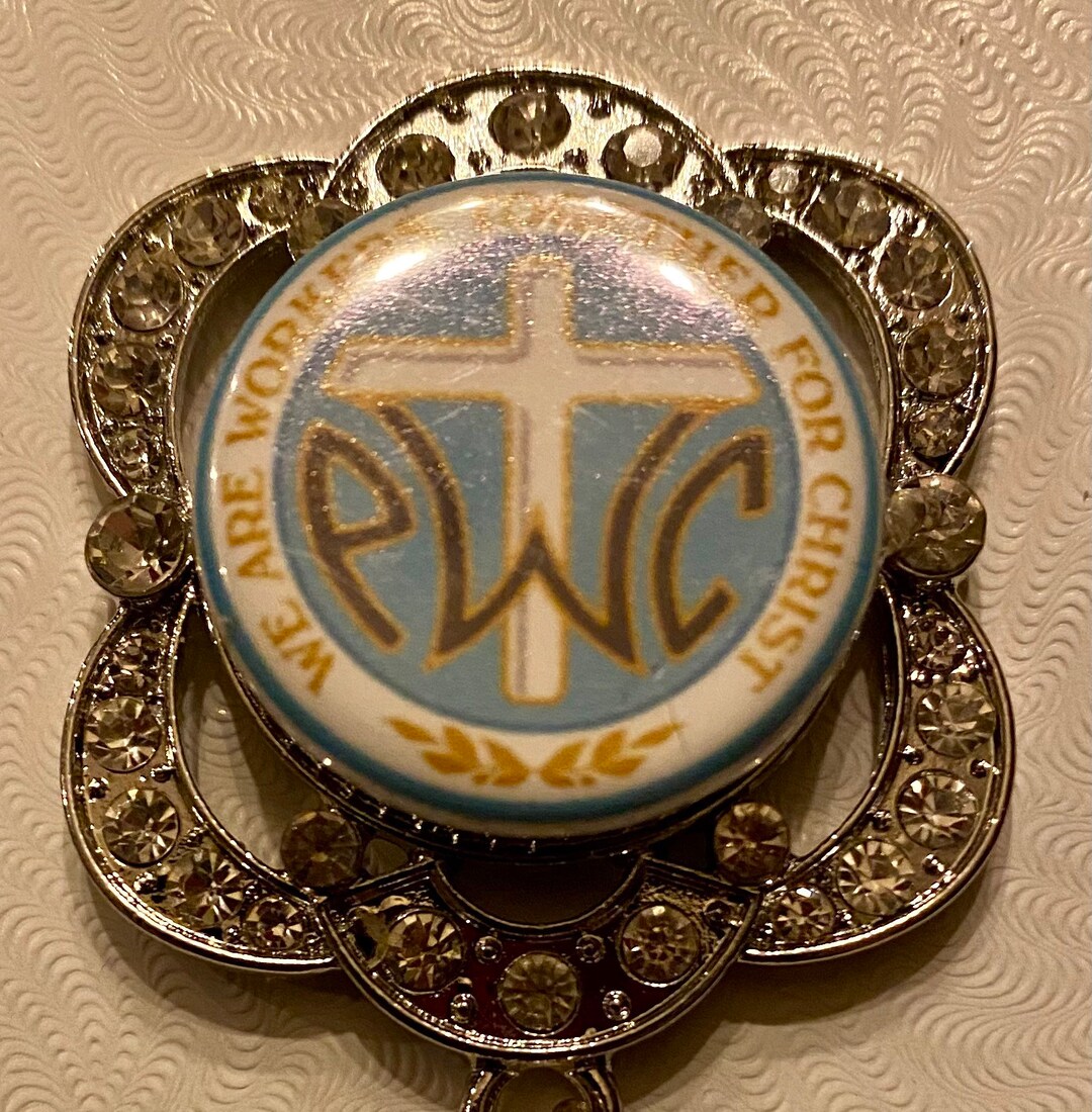 PWOC Protestant Women of the Chapel Bling Pin - Etsy