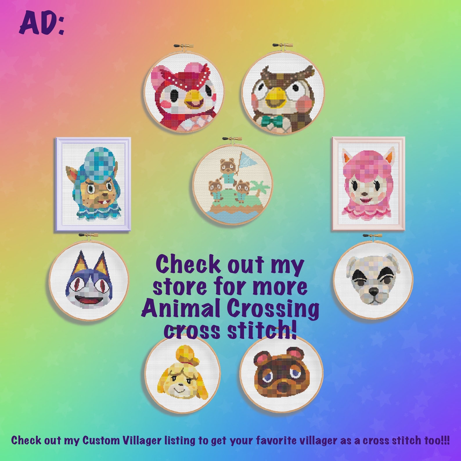 Animal Crossing Able Sisters Mabel Sable and Label labelle | Etsy