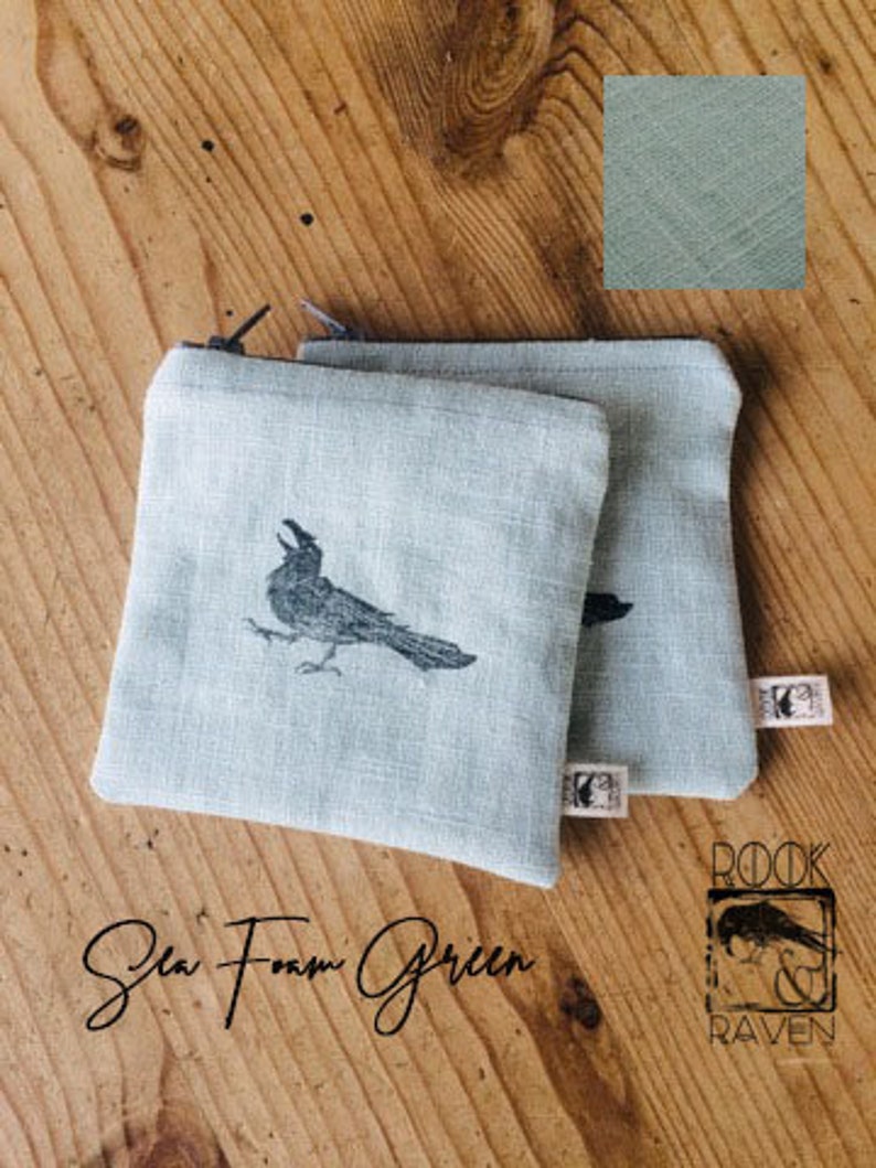 Linen ' Raven' Coin Purse - Etsy