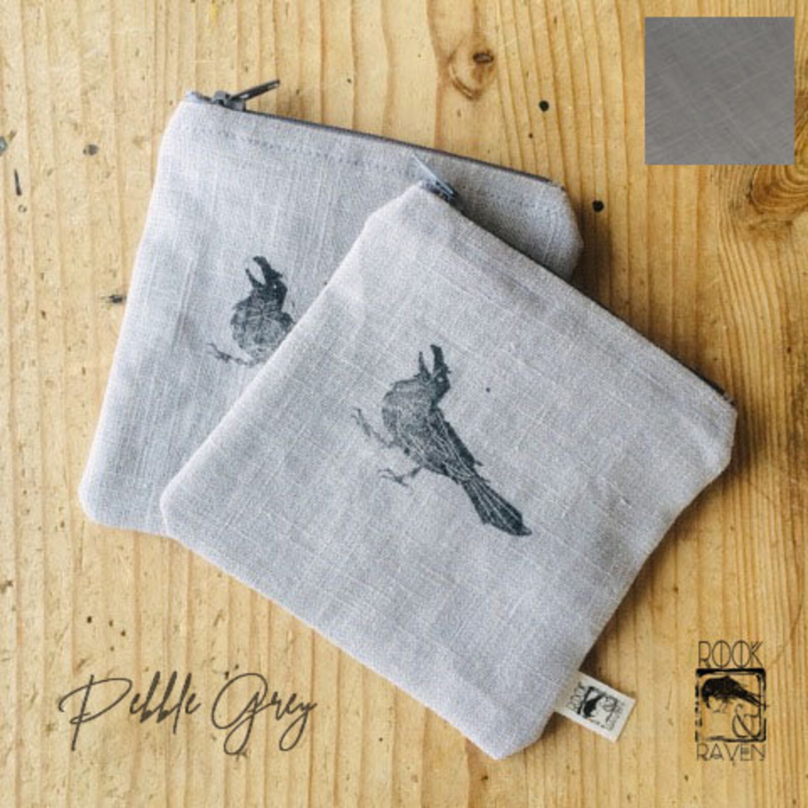 Linen ' Raven' Coin Purse | Etsy