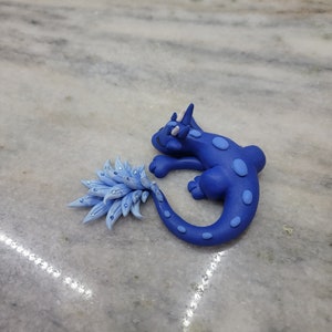 Adorable Blue Sleeping Dragon With Swarovski Crystals - Etsy