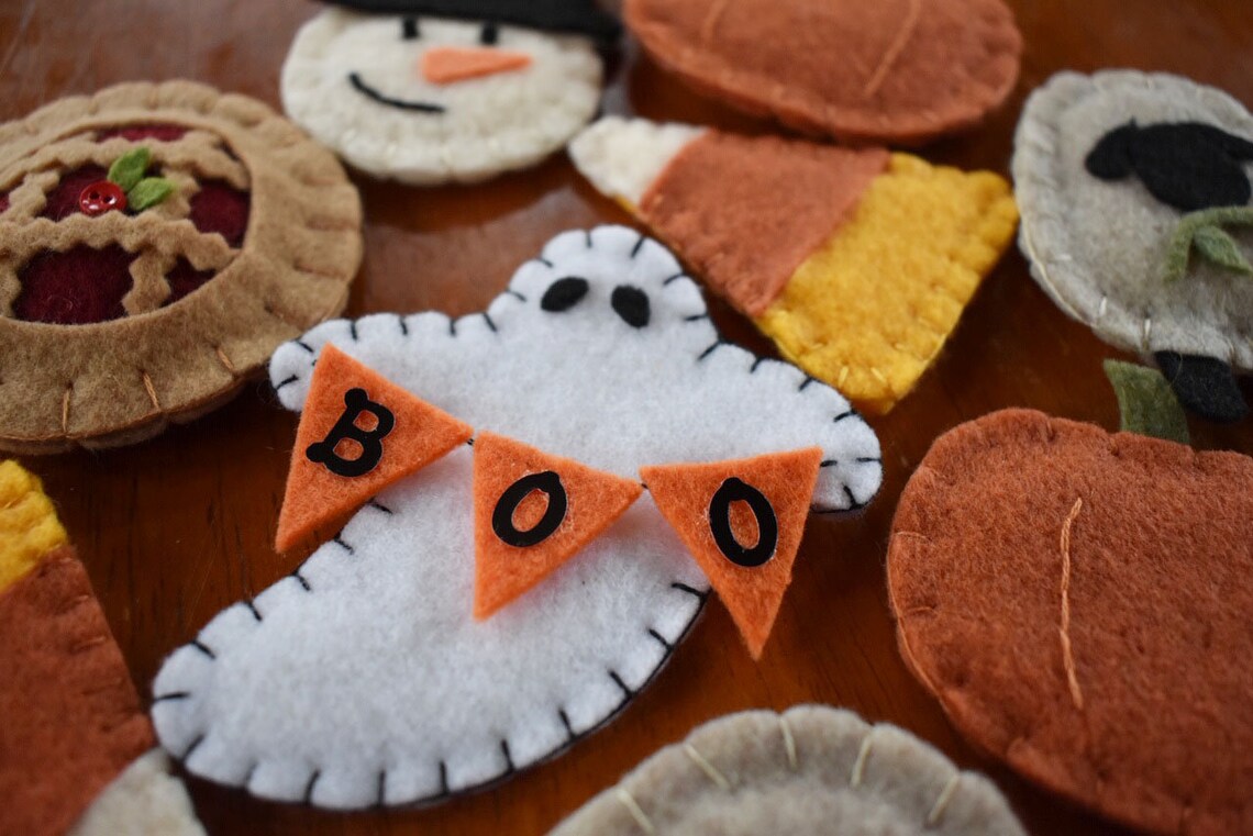 Assorted Felt Holiday Magnets Halloween Magnets Seasonal - Etsy
