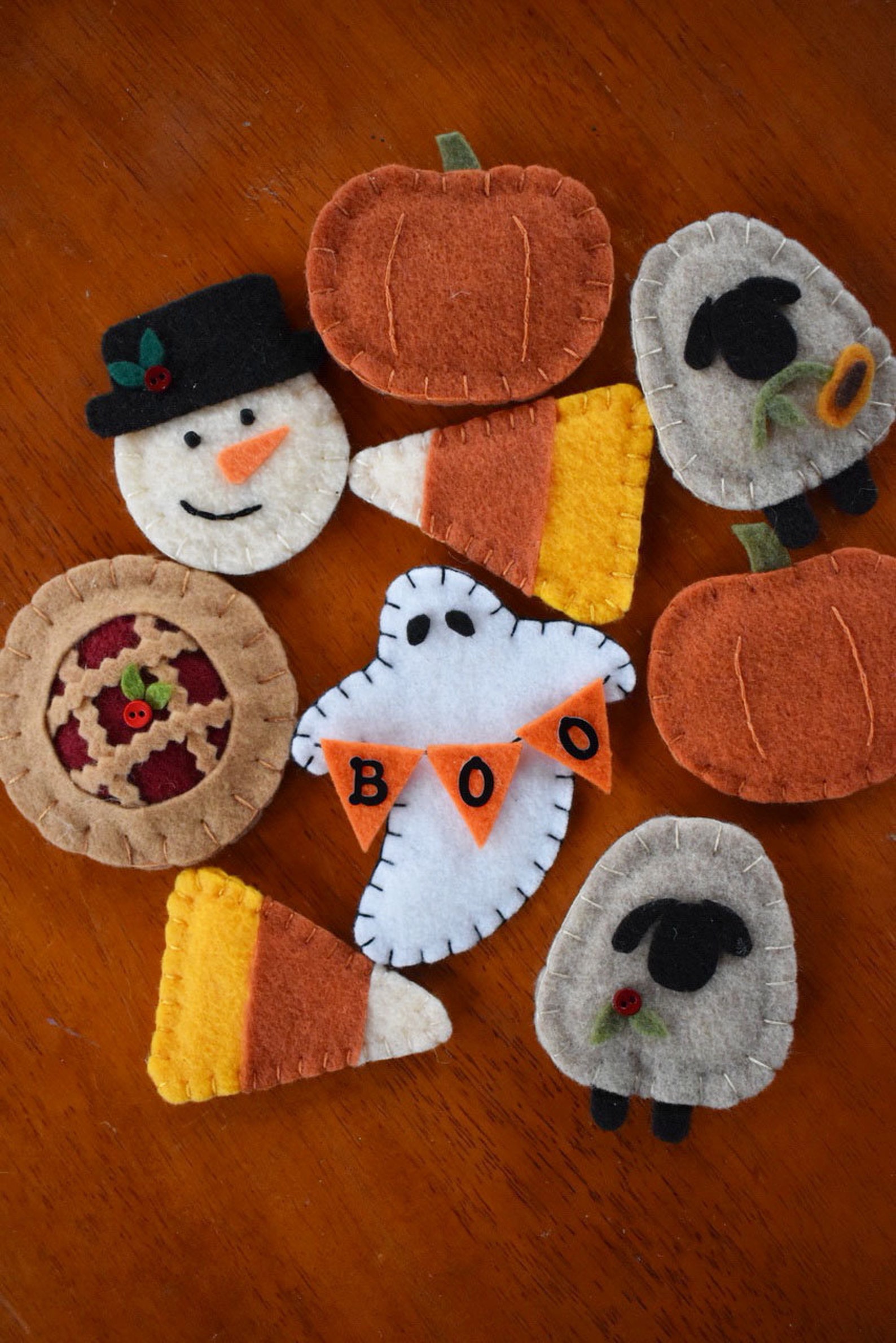 Assorted Felt Holiday Magnets Halloween Magnets Seasonal | Etsy