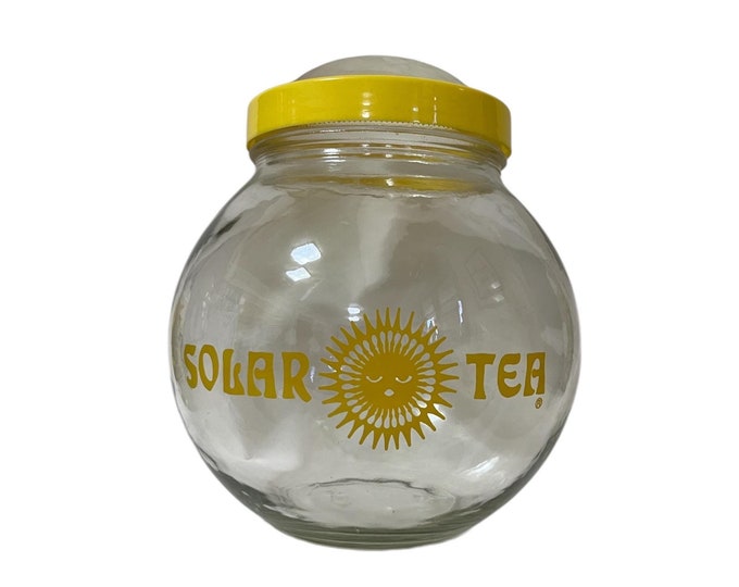 1970's Round Glass Solar Tea Sun Tea Jar With Dome Lid 1 Gallon - Etsy