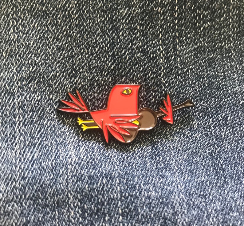 Red Bird Records and Blue Cat Records Enamel Pin Set - Etsy