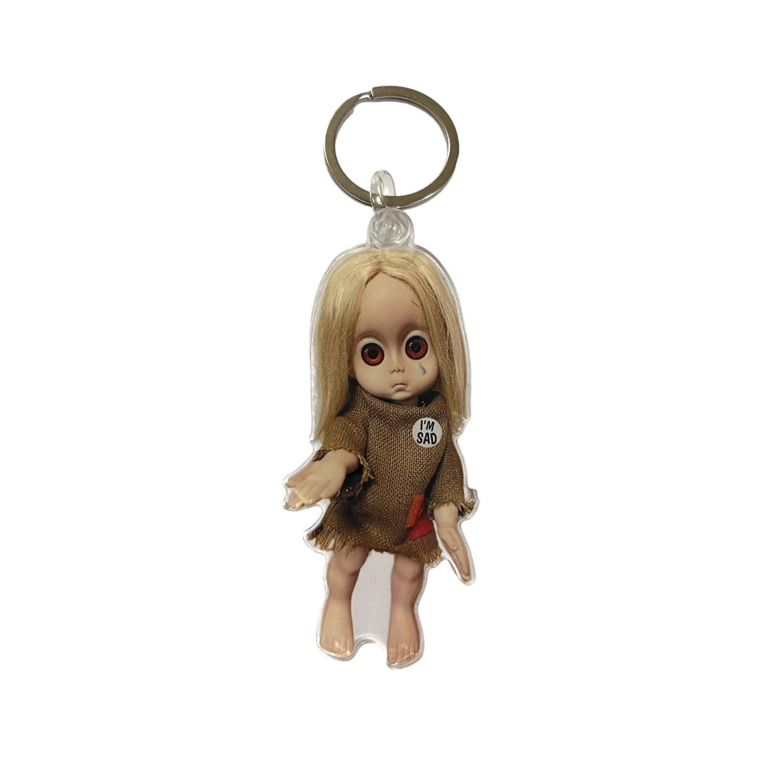 Little Miss No Name Acrylic Keychain With Heart Jump Ring - Etsy