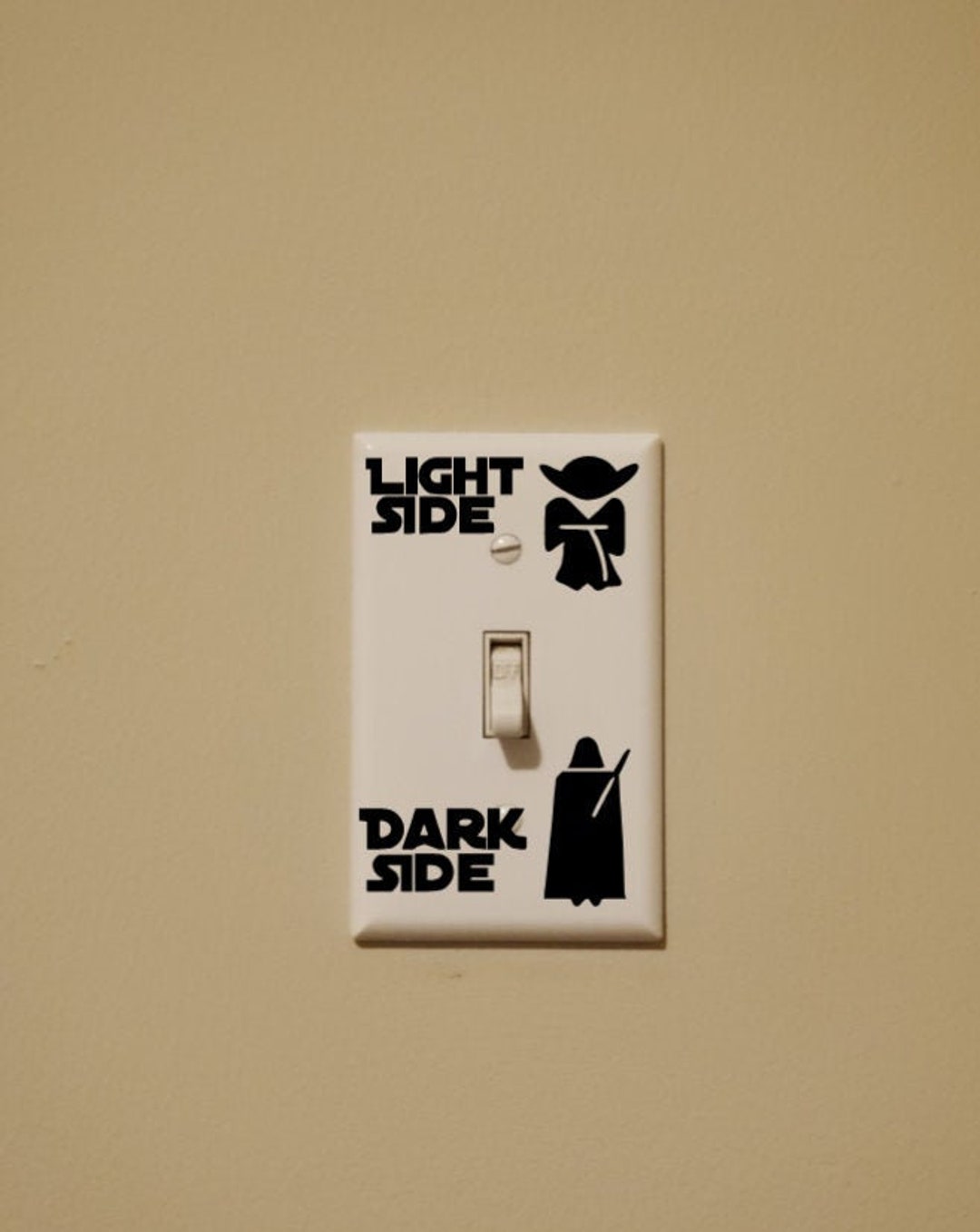 Star Wars Light Side Dark Side Light Switch Wall Decal - Etsy