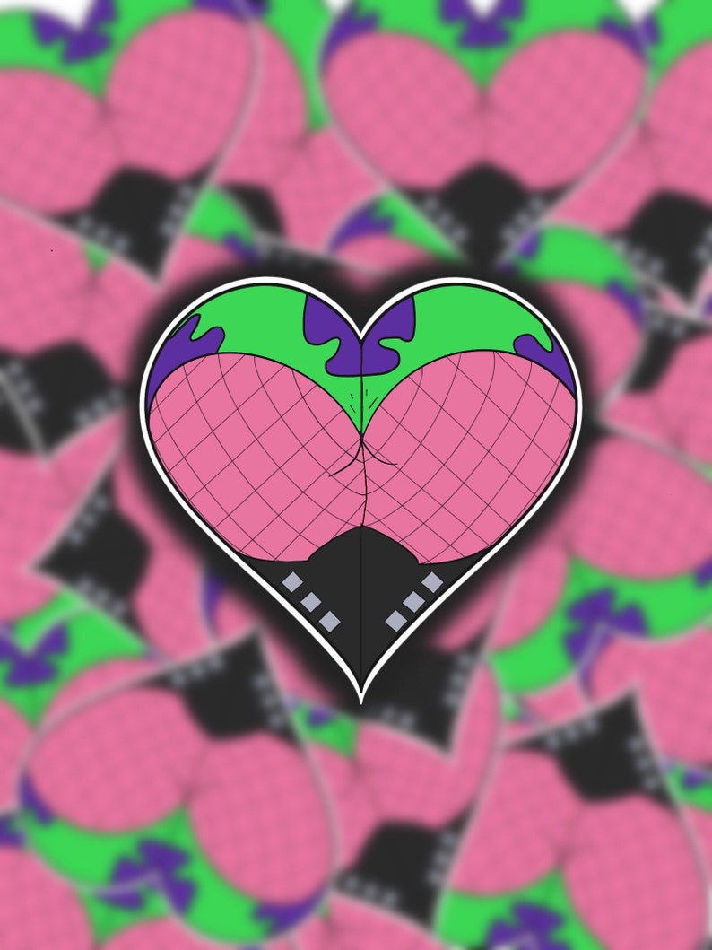 Patrick Star in Fishnets and Heels Heart Butt Adhesive Vinyl | Etsy