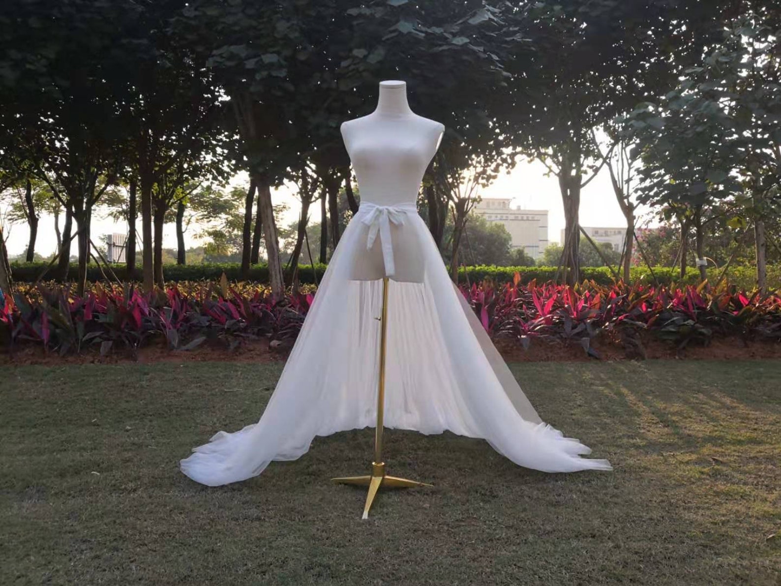 Bridal Gown Detachable Long Tulle Skirt, Detachable Train Skirt, Floor ...