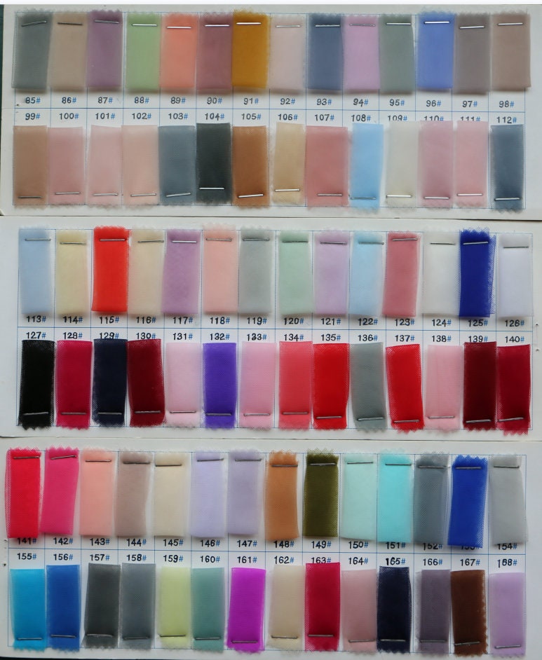 Tulle Sample, Color Template - Etsy